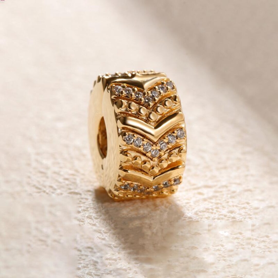 Pandora Sparkling Wishbone Clip Charm - Etsy