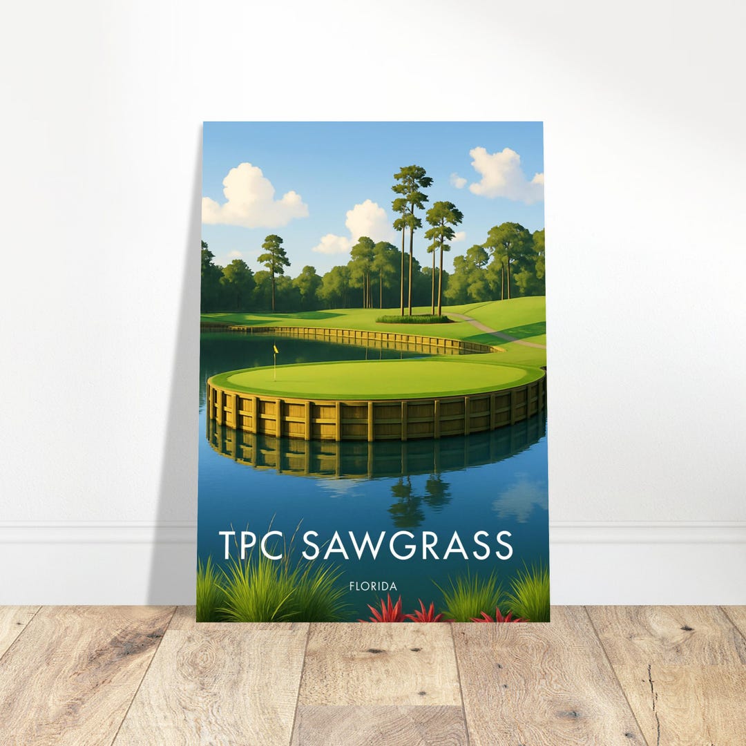 TPC Sawgrass Golf Course Poster | Golf Course Prints | Golf Art | Golf ...