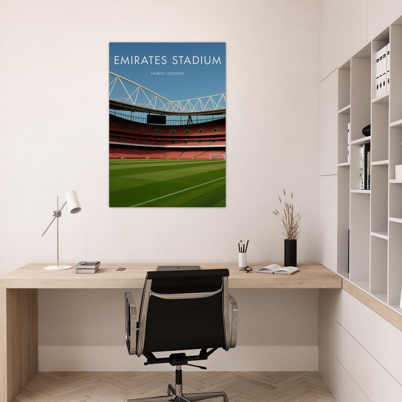 Emirates Stadium Poster | Football Poster | Arsenal Poster | Premier ...