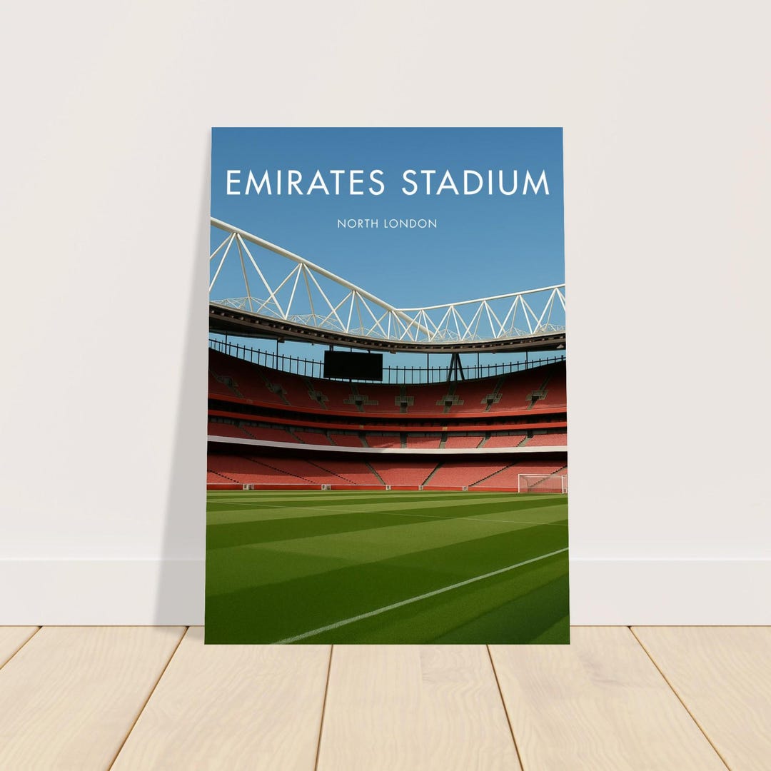 Emirates Stadium Poster | Football Poster | Arsenal Poster | Premier ...