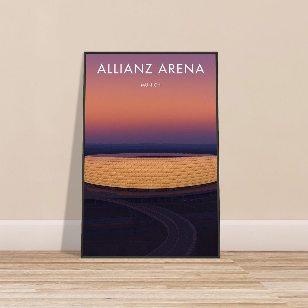 Allianz Arena Metal Frame Poster| Football Poster | Bayern Munich ...