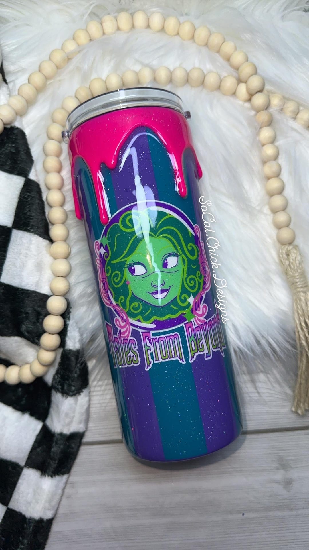 Spooky Ombre Tumbler Cup: Haunted Tales, Pink Drip - 25oz - Etsy