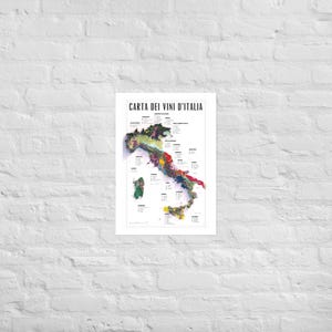 Italian Wine Map - Etsy