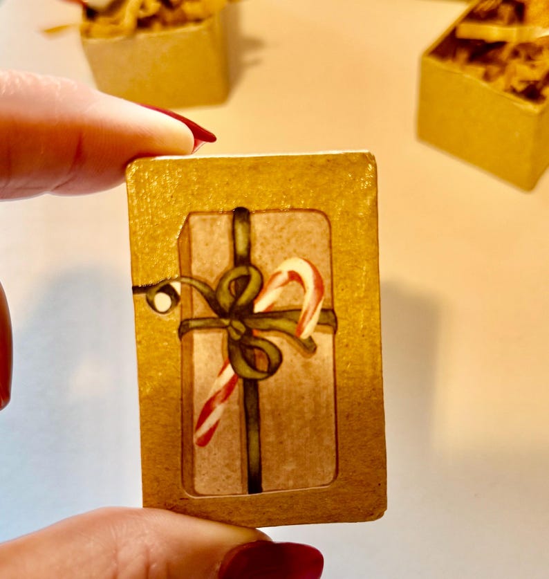 Miniature Christmas Theme Gift Boxes With Miniature(s) Inside-sold ...