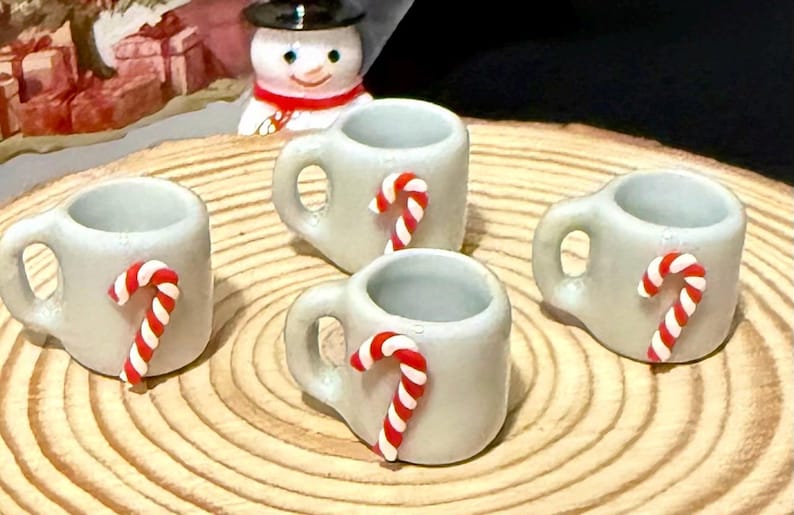 Miniature Ceramic Christmas Candy Cane Coffee Mug-1” - Etsy