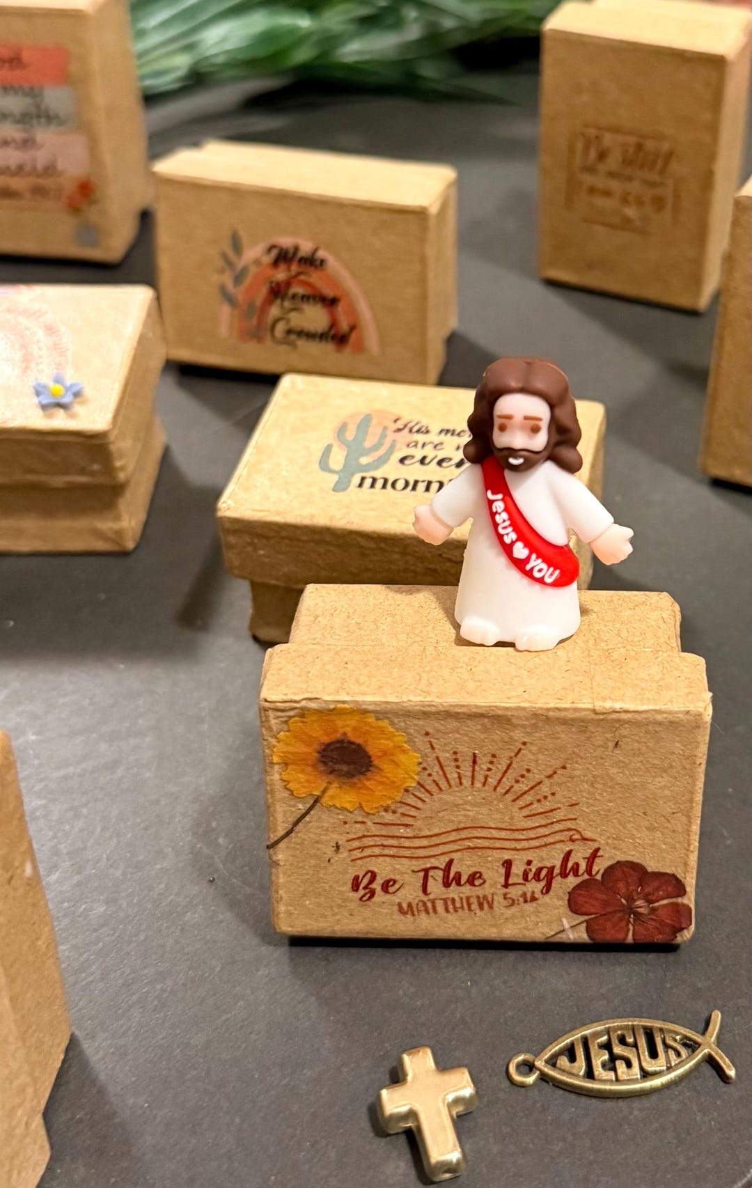 Miniature Paper Mache Inspirational Jesus Gift Boxes - Etsy