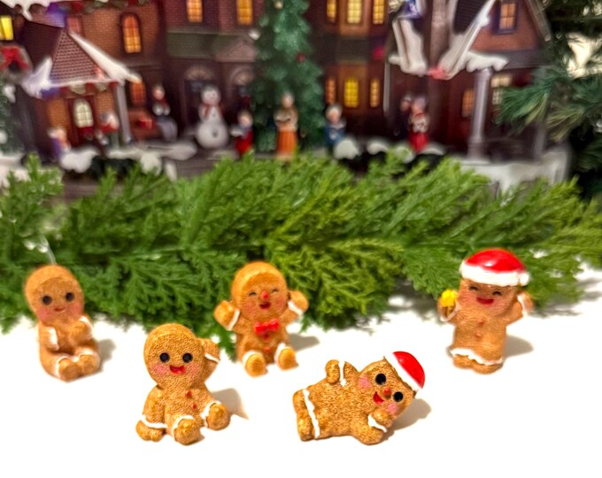 Miniature Gingerbread Men Characters- 5 in Set - Etsy