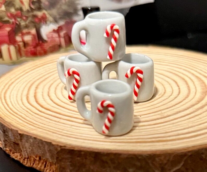 Miniature Ceramic Christmas Candy Cane Coffee Mug-1” - Etsy