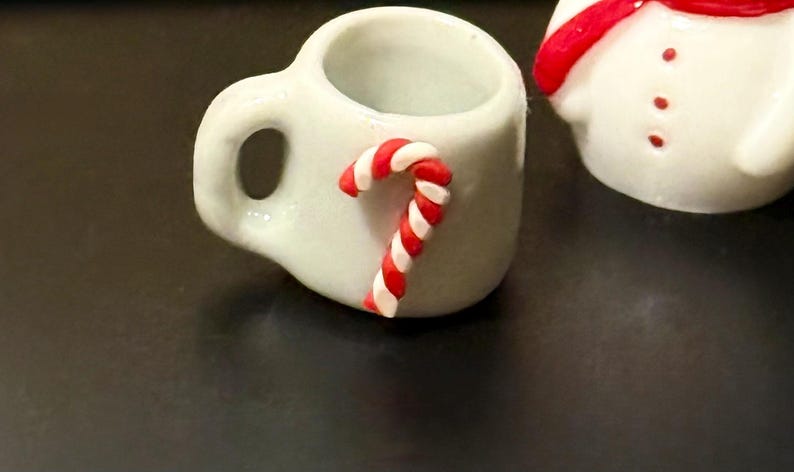 Miniature Ceramic Christmas Candy Cane Coffee Mug-1” - Etsy