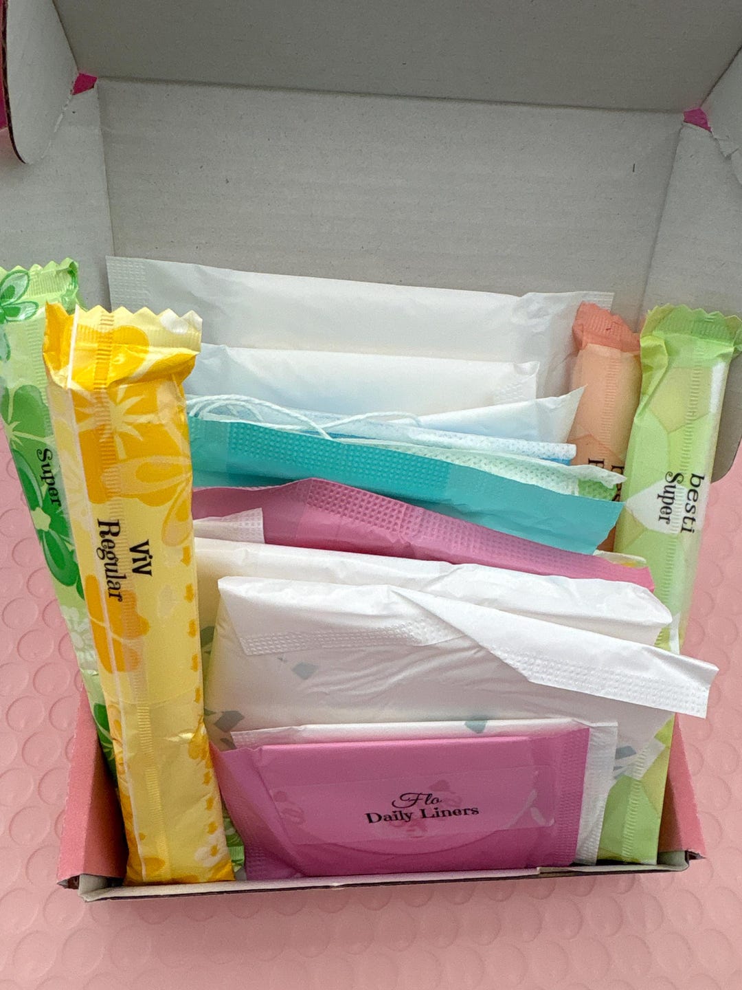 Pads Liners Tampon Sampler Box Clean Bamboo Organic - Etsy