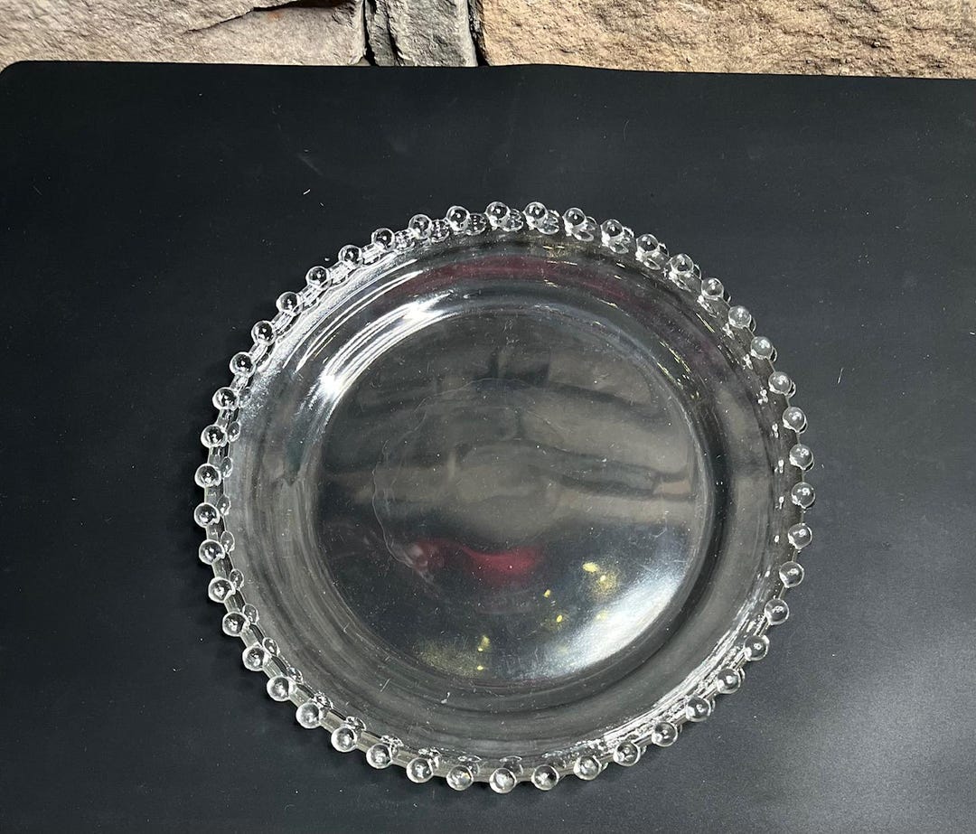 Vintage Imperial Glass Candlewick Plates 7.5” | Set of 2 Beaded Edge ...