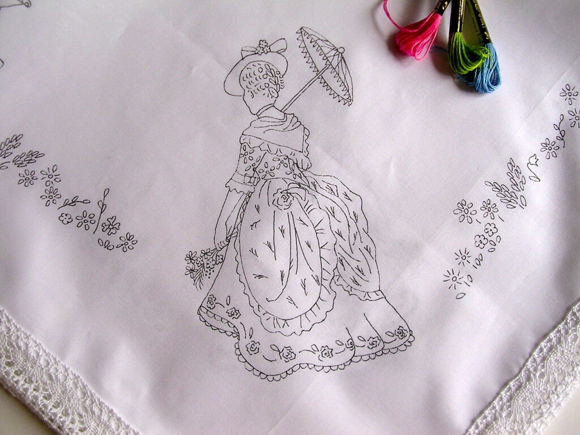 PDF/JPG Instant Download Freestyle Victorian Lady Embroidery Pattern - Etsy