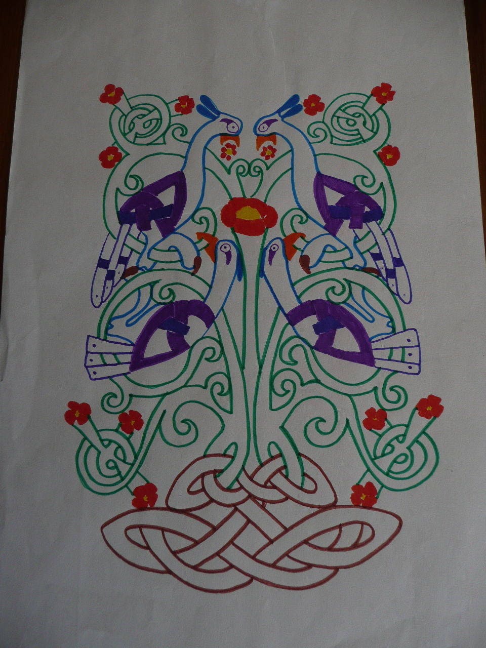 Celtic Design Hand Embroidery Table Runner Ready to Embroider | Etsy