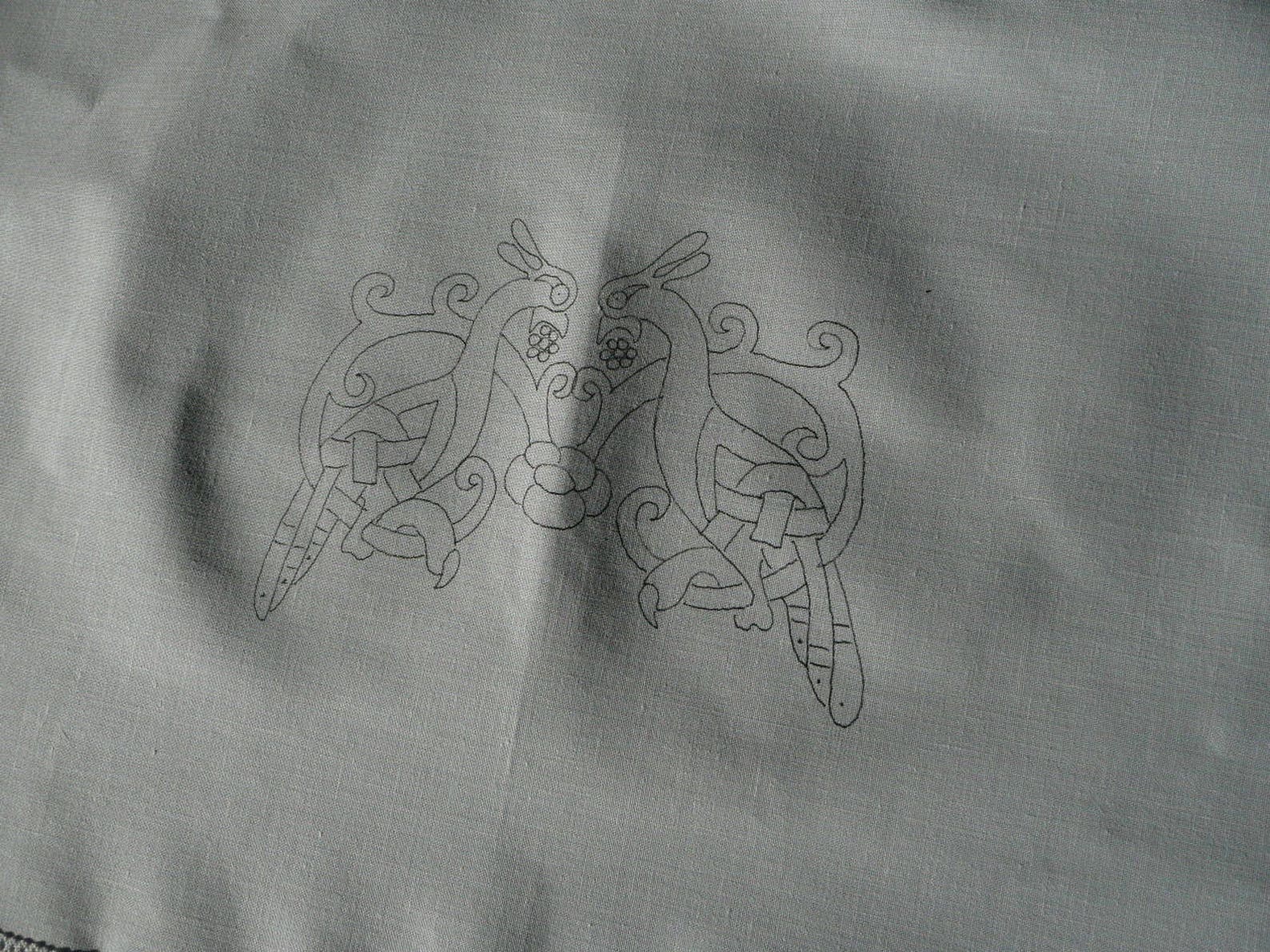Celtic Design Hand Embroidery Table Runner Ready to Embroider - Etsy