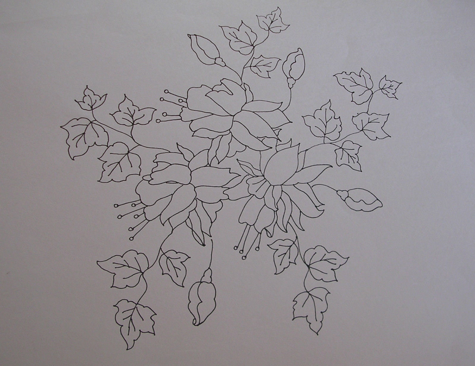 PDF/JPG Instant Download Freestyle Floral Embroidery Pattern - Etsy