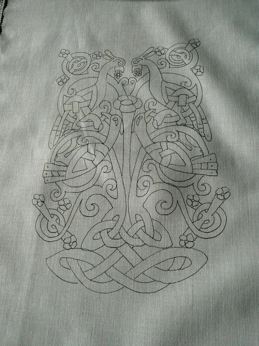 Celtic Design Hand Embroidery Table Runner Ready to Embroider Cotton ...
