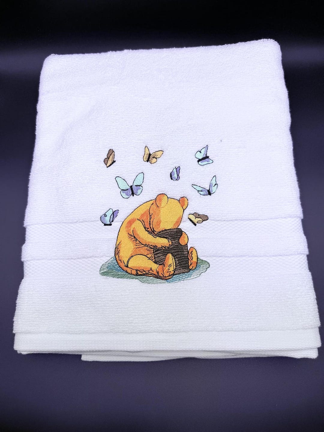 Pooh Wash Towel | Winnie Embroidery | Disney Inspired | Bathroom Wash ...