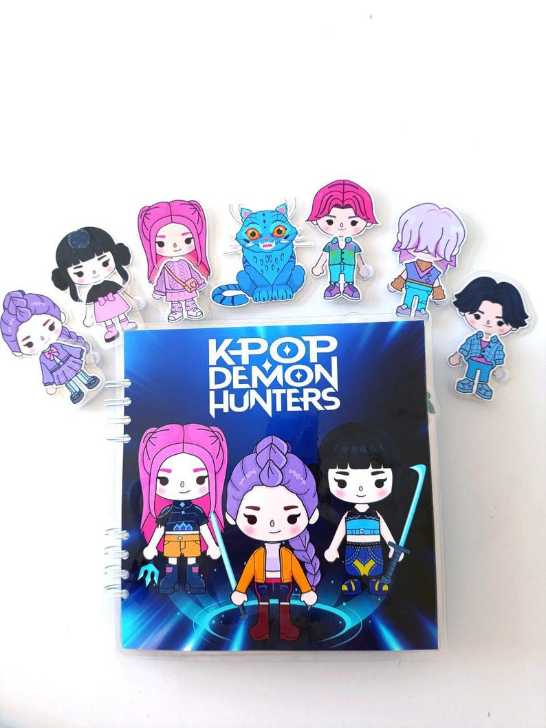 Kpop Demon Hunters Notebook With Character Stickers - Etsy