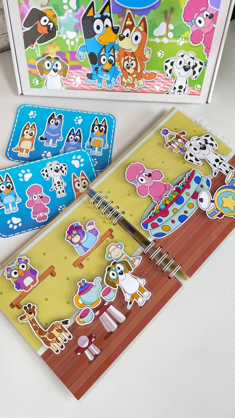Bluey Busy Book: Interactive Montessori Activity Toy for Toddlers - Etsy