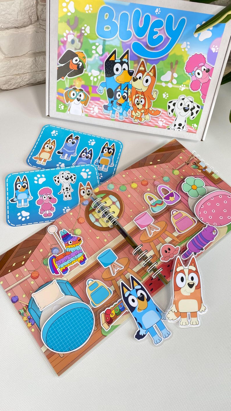 Bluey Busy Book: Interactive Montessori Activity Toy for Toddlers - Etsy