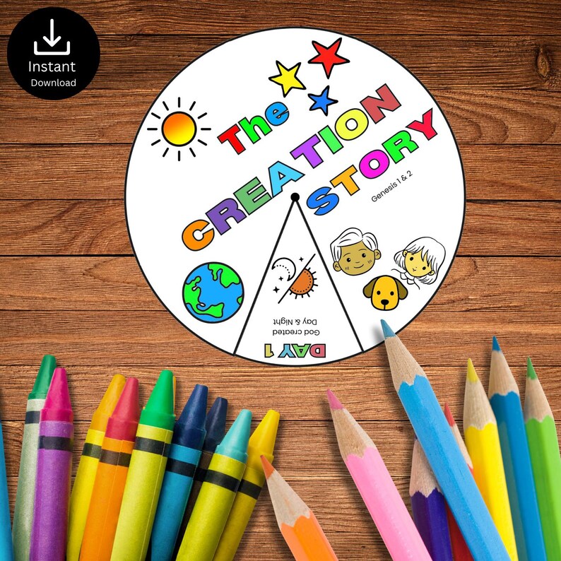 Wheel of Creation Craft for Kids – 7 Days of Creation Printable ...