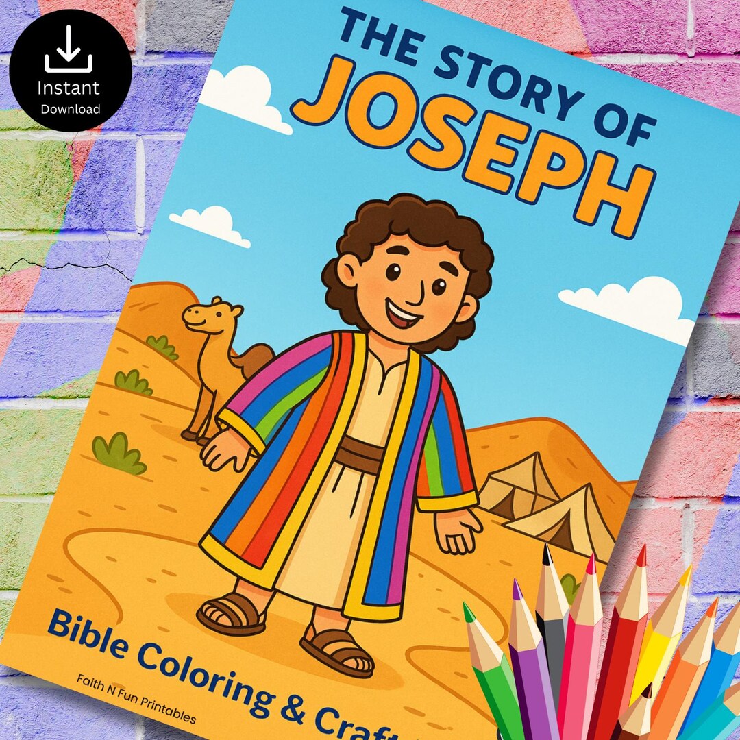 Joseph Bible Story Coloring & Craft Pack: Sunday School Printables (PDF ...