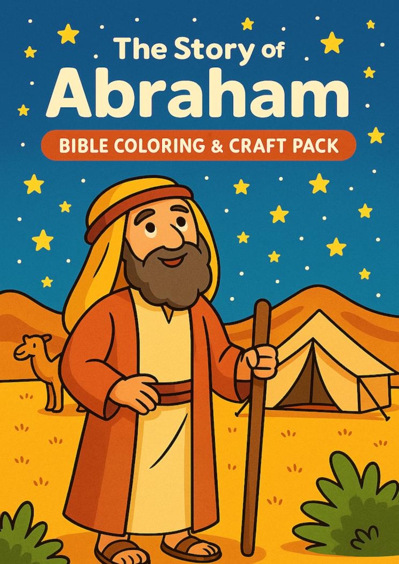 Abraham Bible Story Coloring & Craft Pack: Sunday School Activities ...