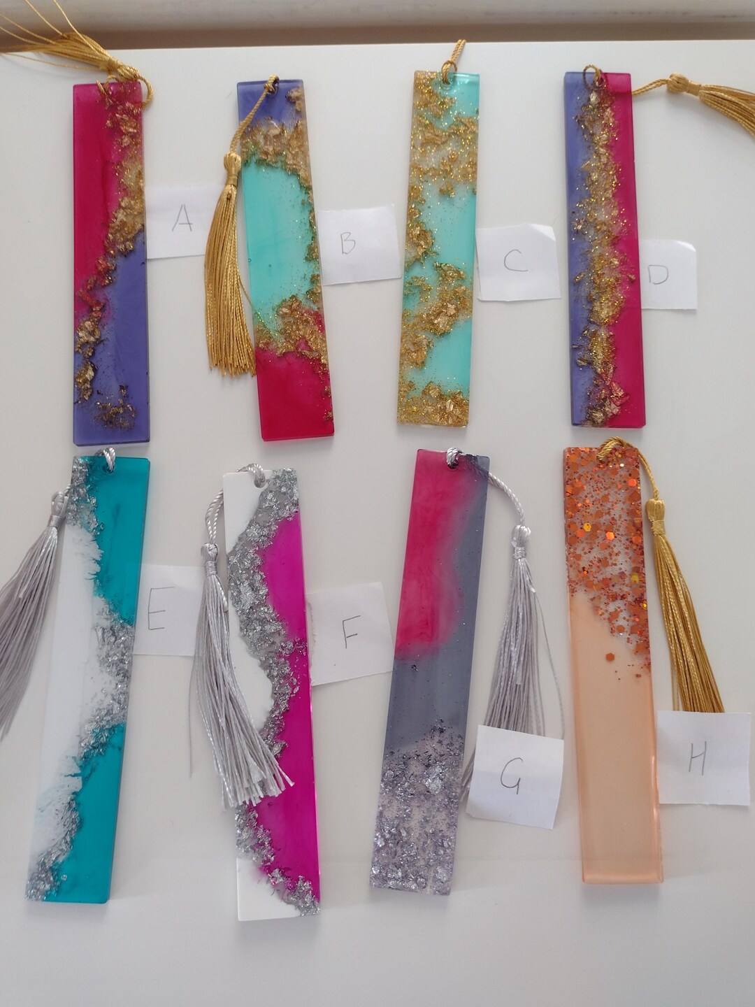 Handmade Resin Bookmarks, Set of Two in Various Designs and Colours ...