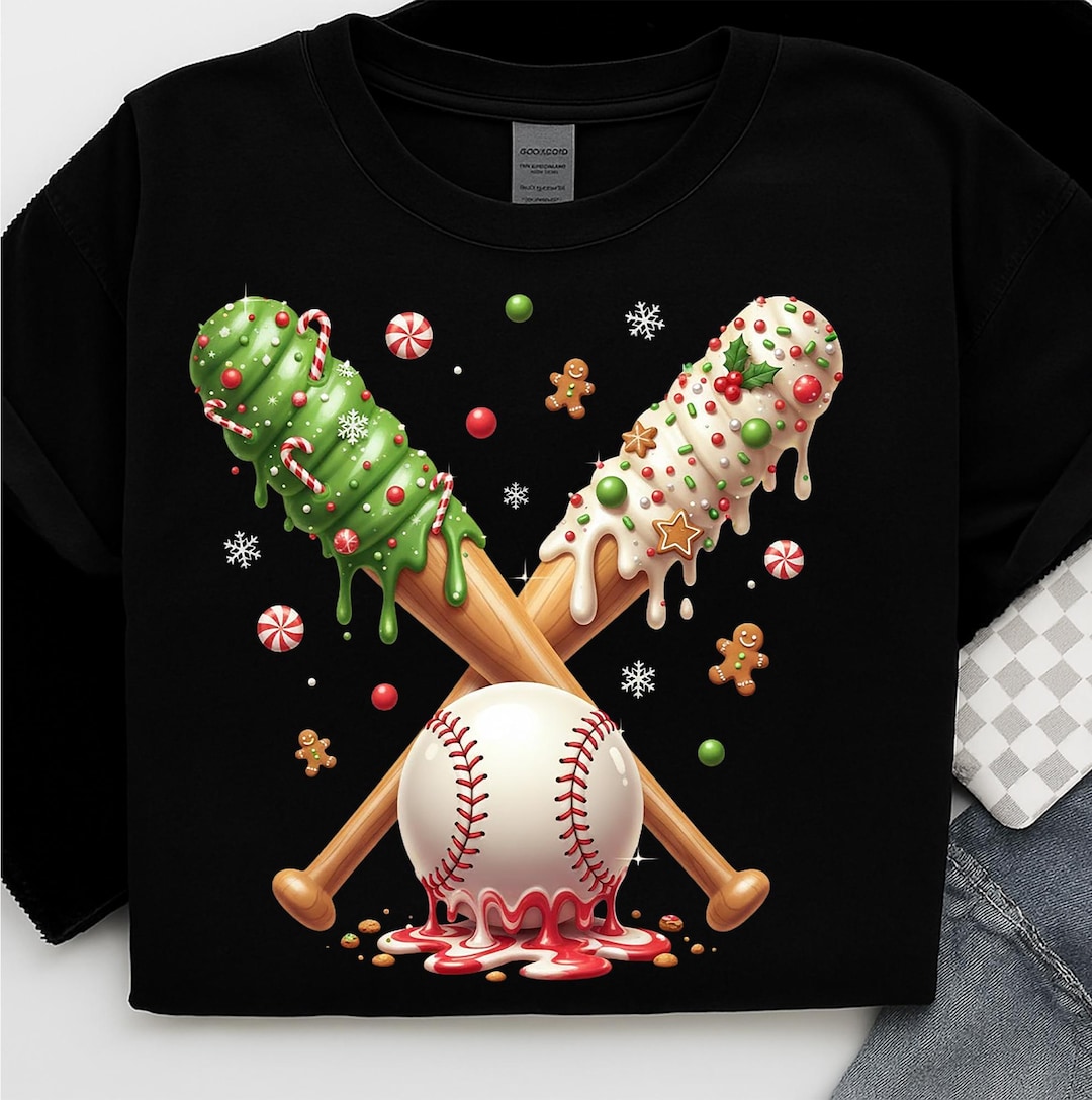 Funny Santa Baseball Player Christmas T Shirt Holiday Sports Design for ...