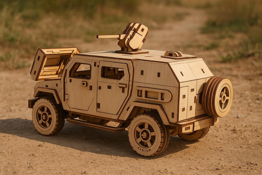 3D Armored Vehicle Laser Cut Model: Military Truck Template (digital ...