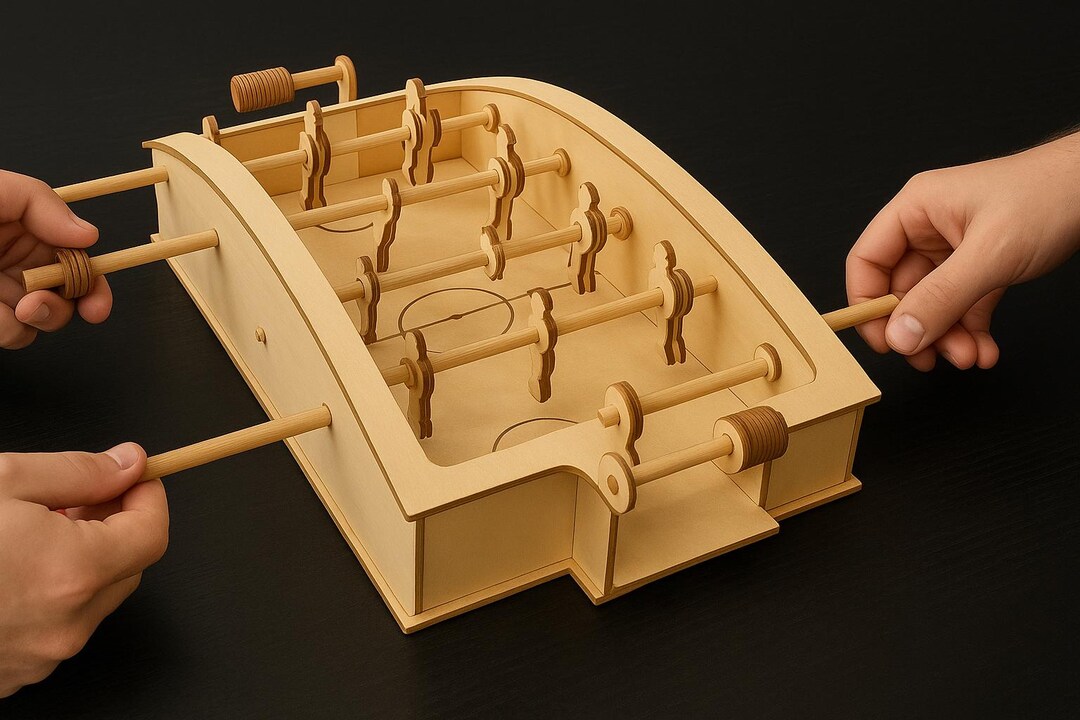 Mini Table Football Digital File, Wooden Foosball Game Laser Cut ...