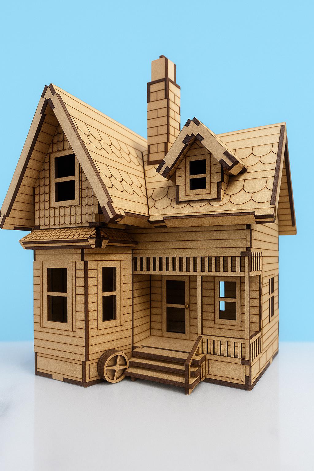 Miniature Wooden House Model Laser Cut File (digital Download) - Etsy UK