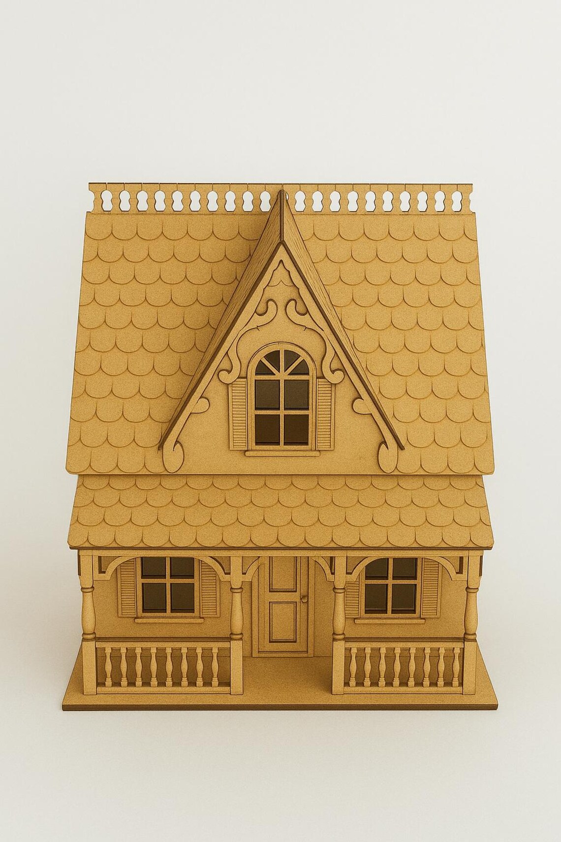 Victorian Dollhouse Laser Cut File: CNC Wooden Model Plan (digital ...