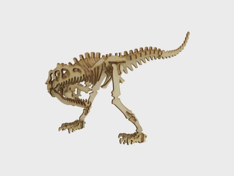 T-rex Skeleton 3D Puzzle Laser Cut Plan - CNC Files (digital Download ...