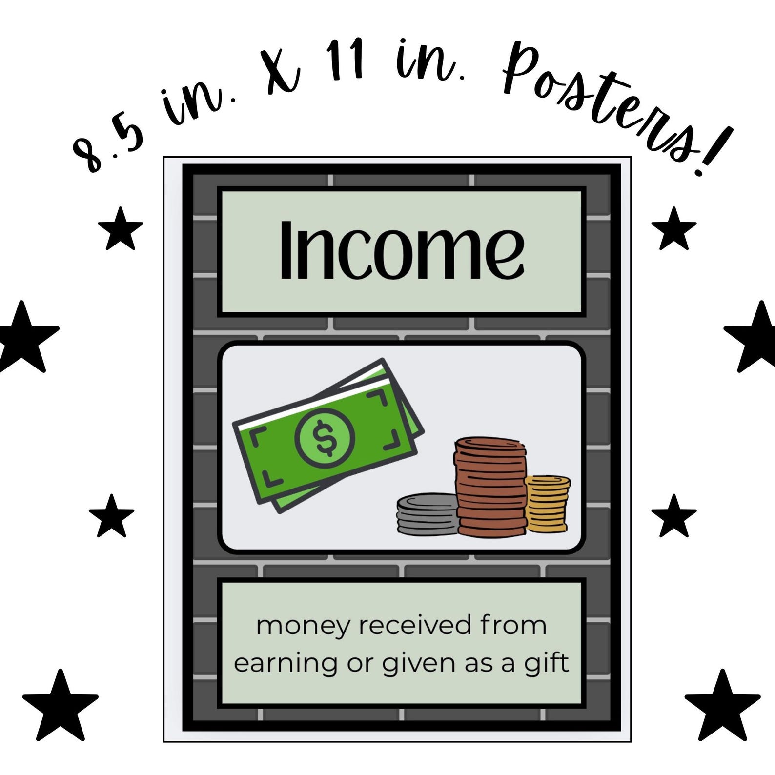 Financial Literacy Posters, Money for Kids, Income for Kids, Learn ...