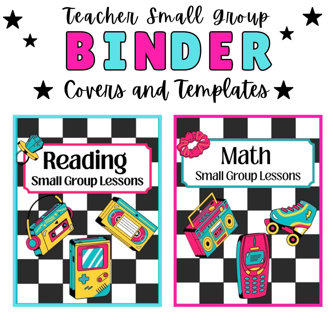 Retro Small Group Binder Covers and Spines, Planning Reading Small ...