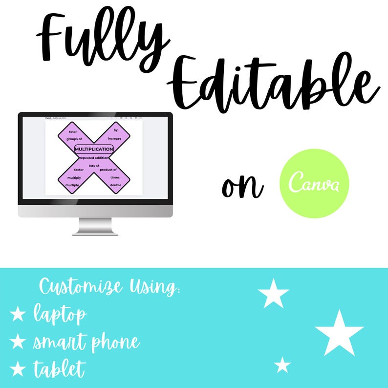 Colorful Math Symbol | Math Operations Posters | Educational Wall Art ...