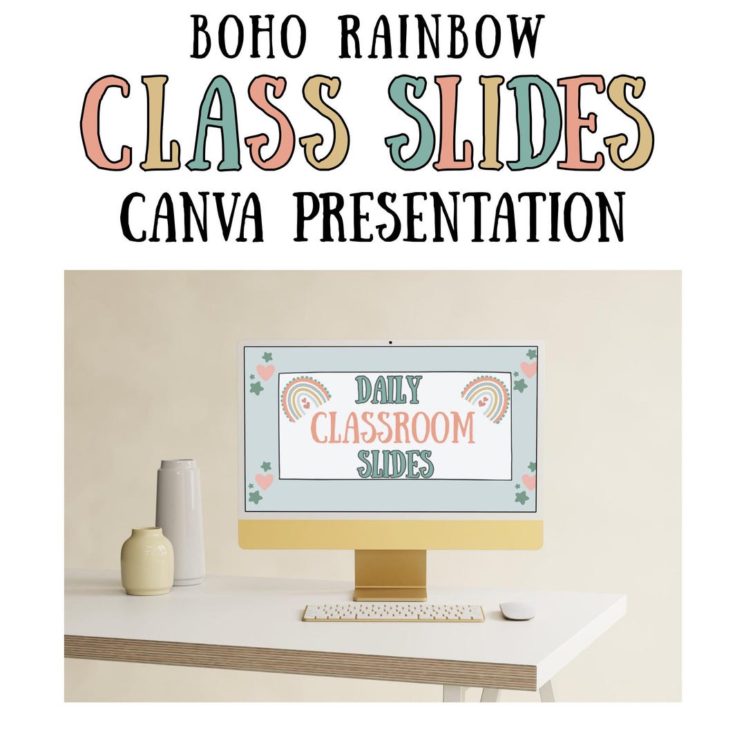 Daily Templates for Classroom, Editable Classroom Slides Template Canva ...
