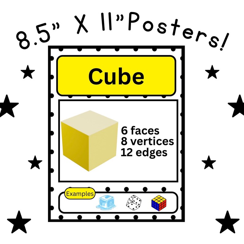 3D Shape Poster Sets With Properties | Printable Shape Posters With ...