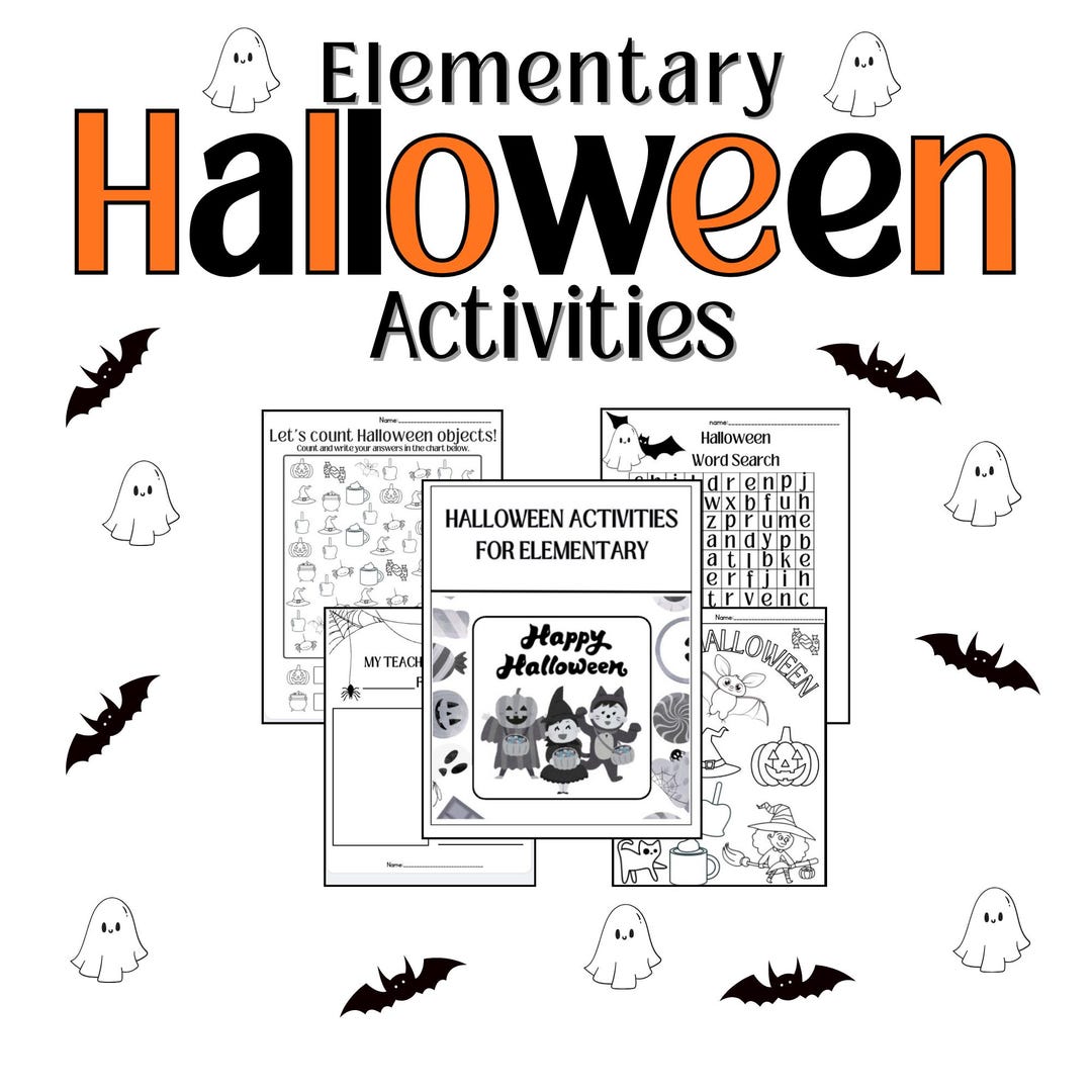 Halloween Activity Pages for Kids, Halloween Activity Bundle Printable ...