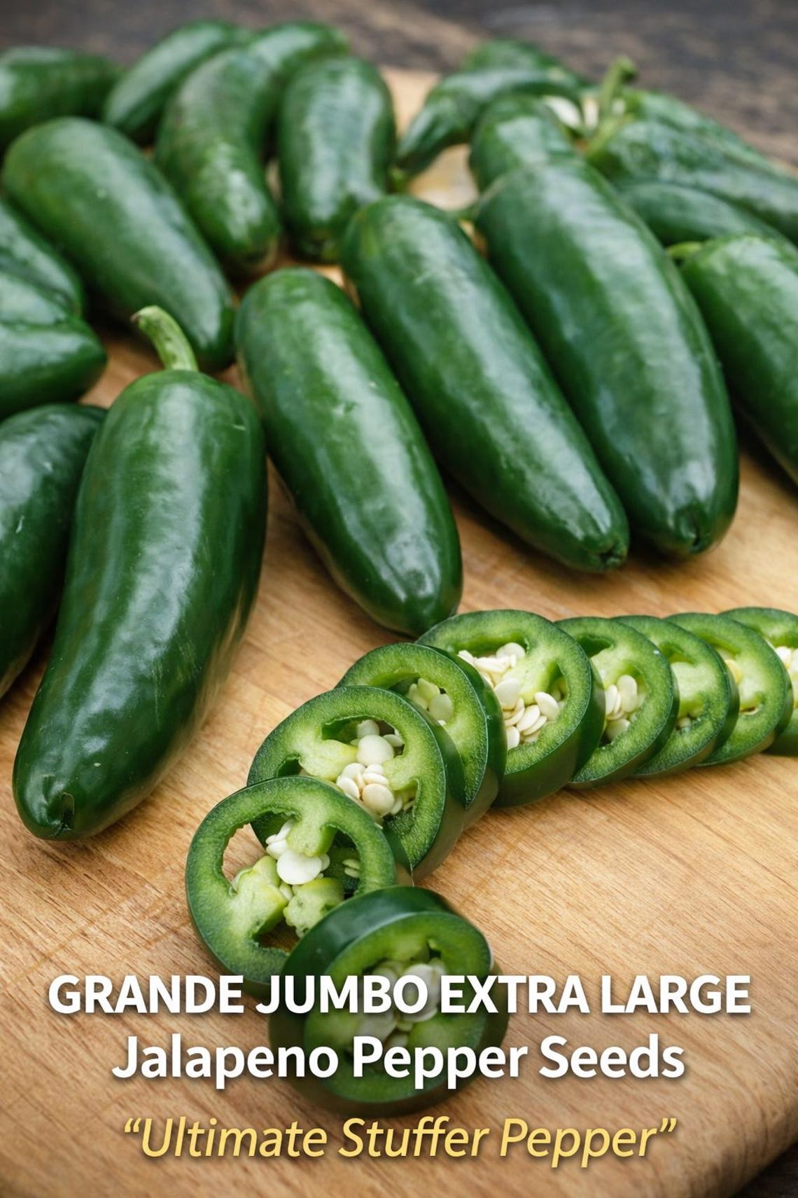 Grande Jumbo Extra Large Jalapeno Pepper Seeds "ultimate Stuffer Pepper ...