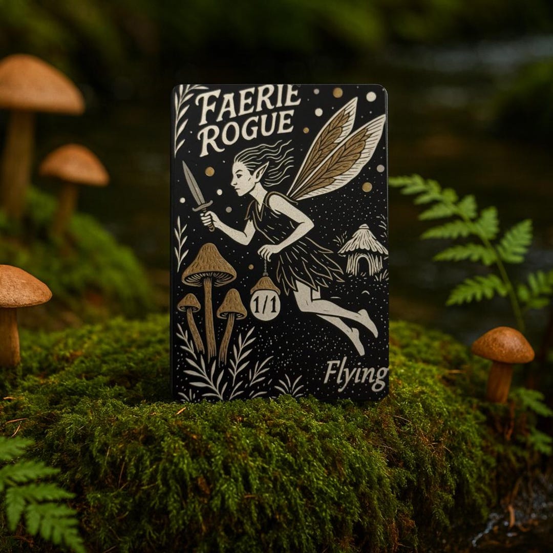 Stainless Steel Faerie Rogue MTG Token: Edh/commander - Etsy