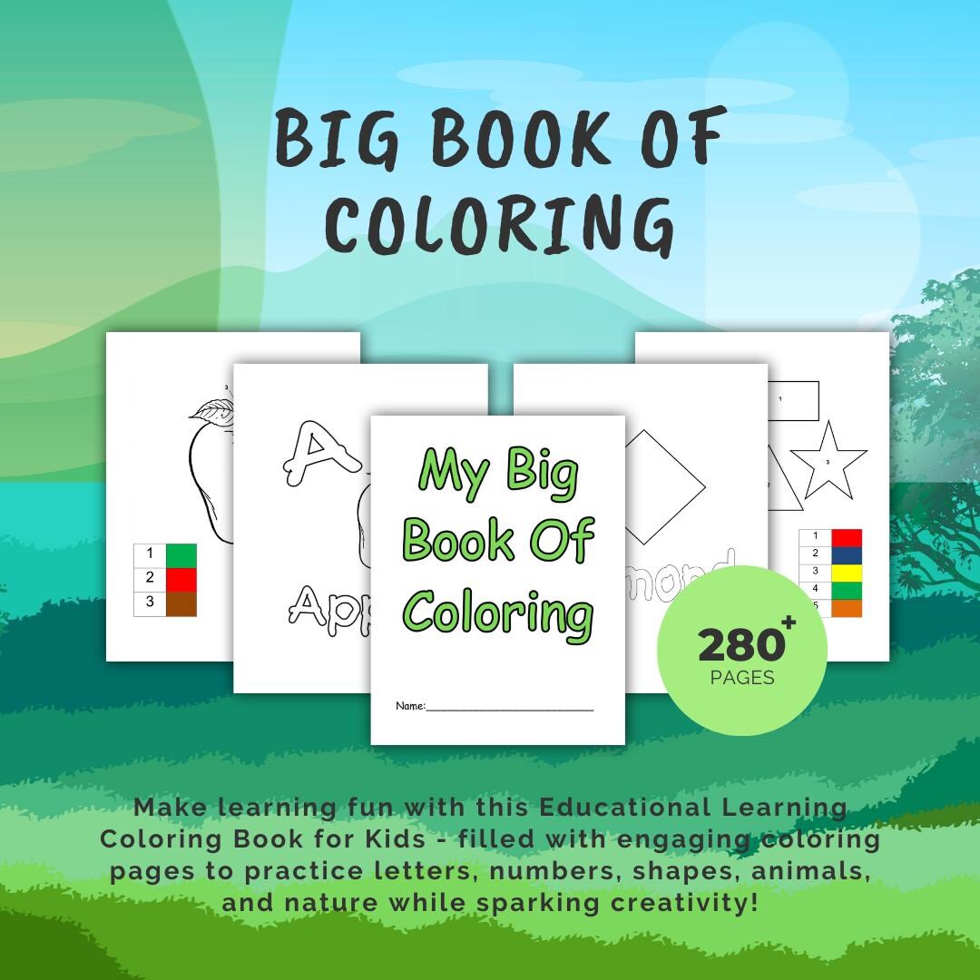 Learning Coloring Book for Kids | Educational Activity Book With ...