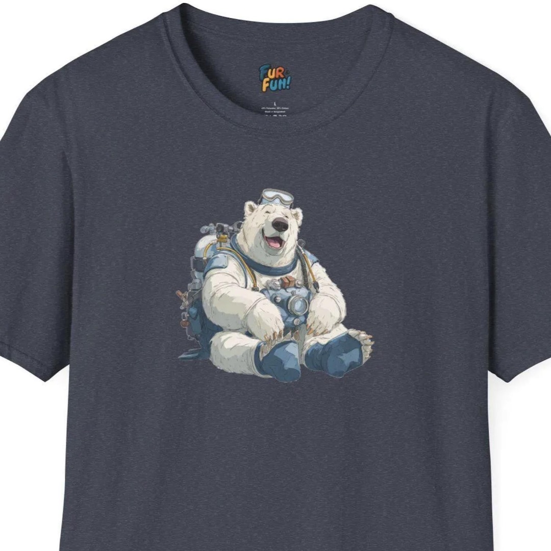 Funny Polar Bear in Scuba Diving Gear Unisex Softstyle Shirt - Etsy