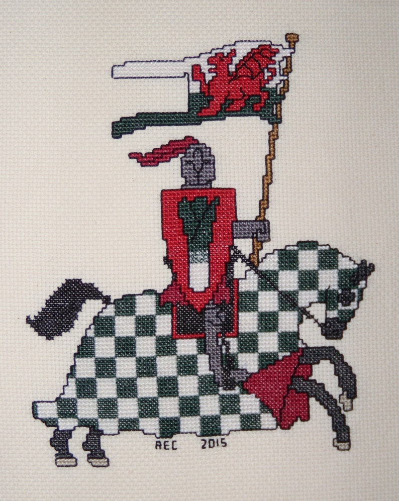 Welsh Knight Cross Stitch Pattern - Etsy
