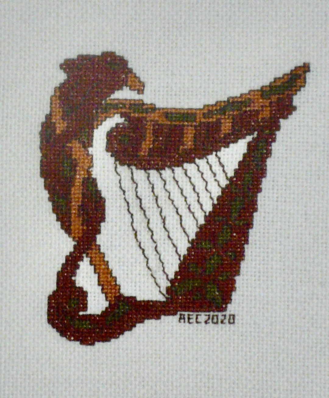 Clairseach Iolair (eagle Harp) Cross Stitch Pattern - Etsy