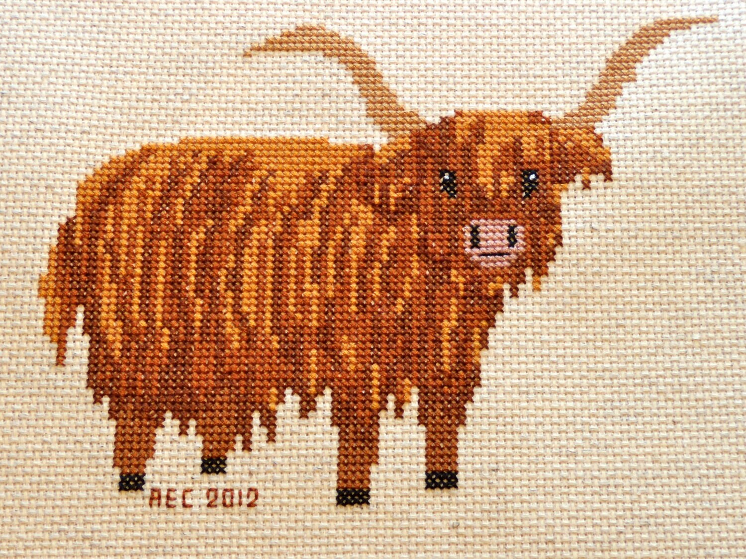 Highland Cow Cross Stitch Pattern - Etsy