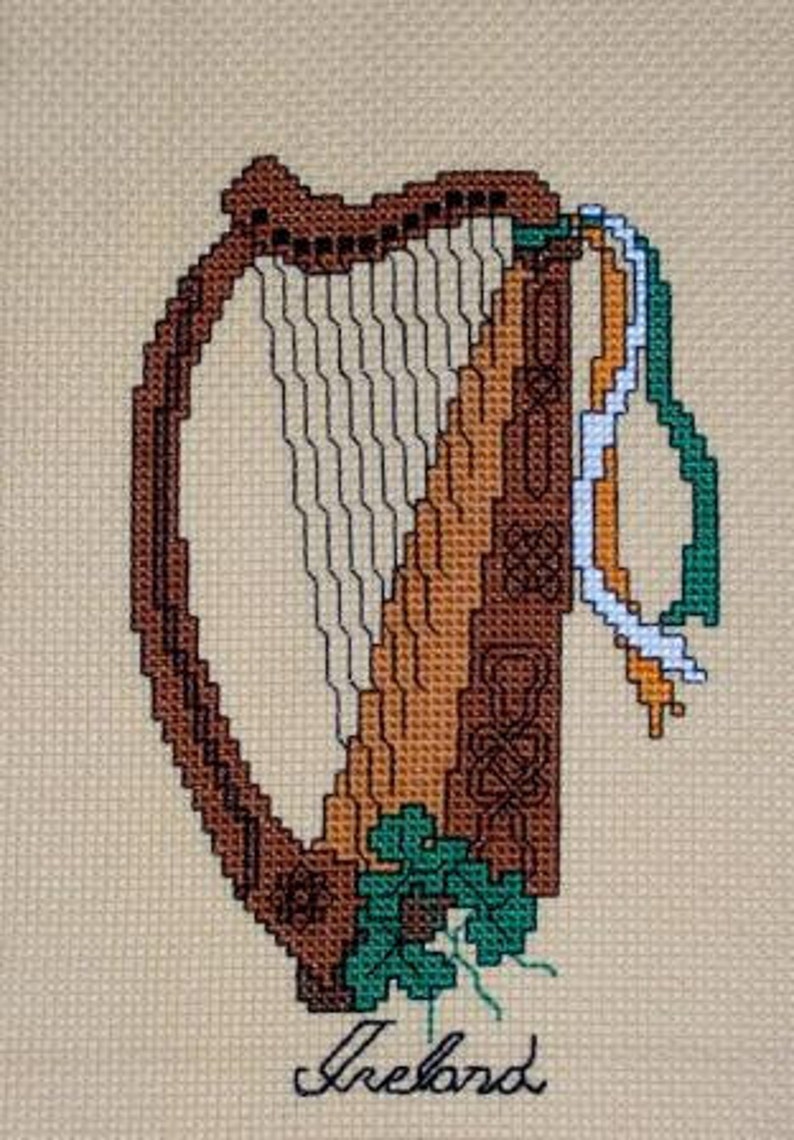 Harps of the British Isles Cross Stitch Pattern Set - Etsy