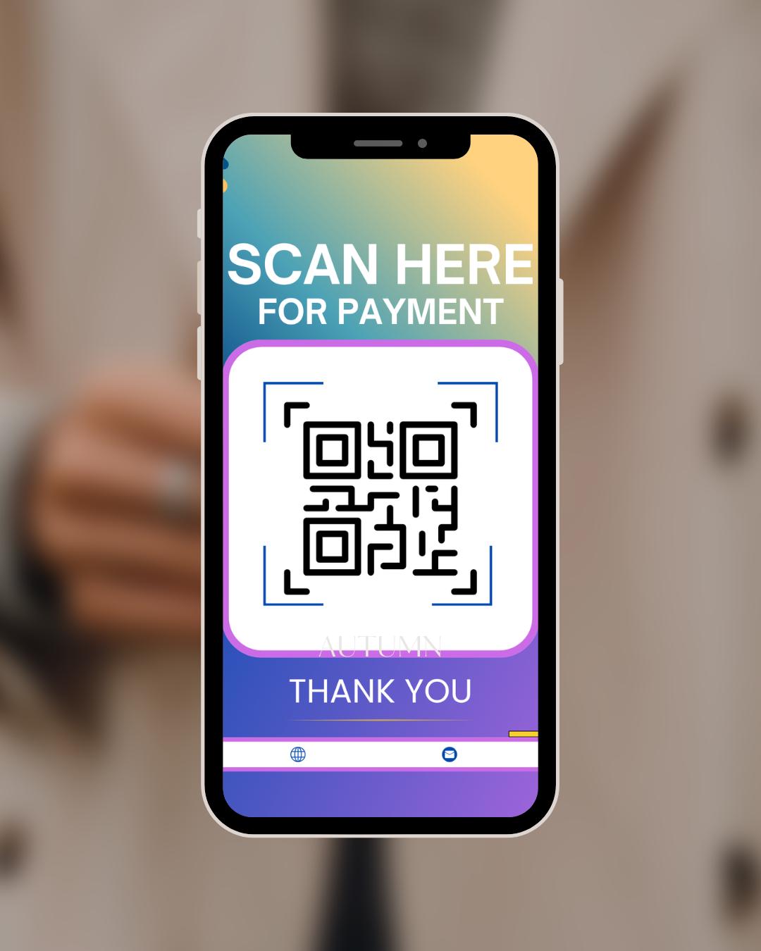 Editable Small Business QR Code Sign | Scan to Pay Printable Template ...