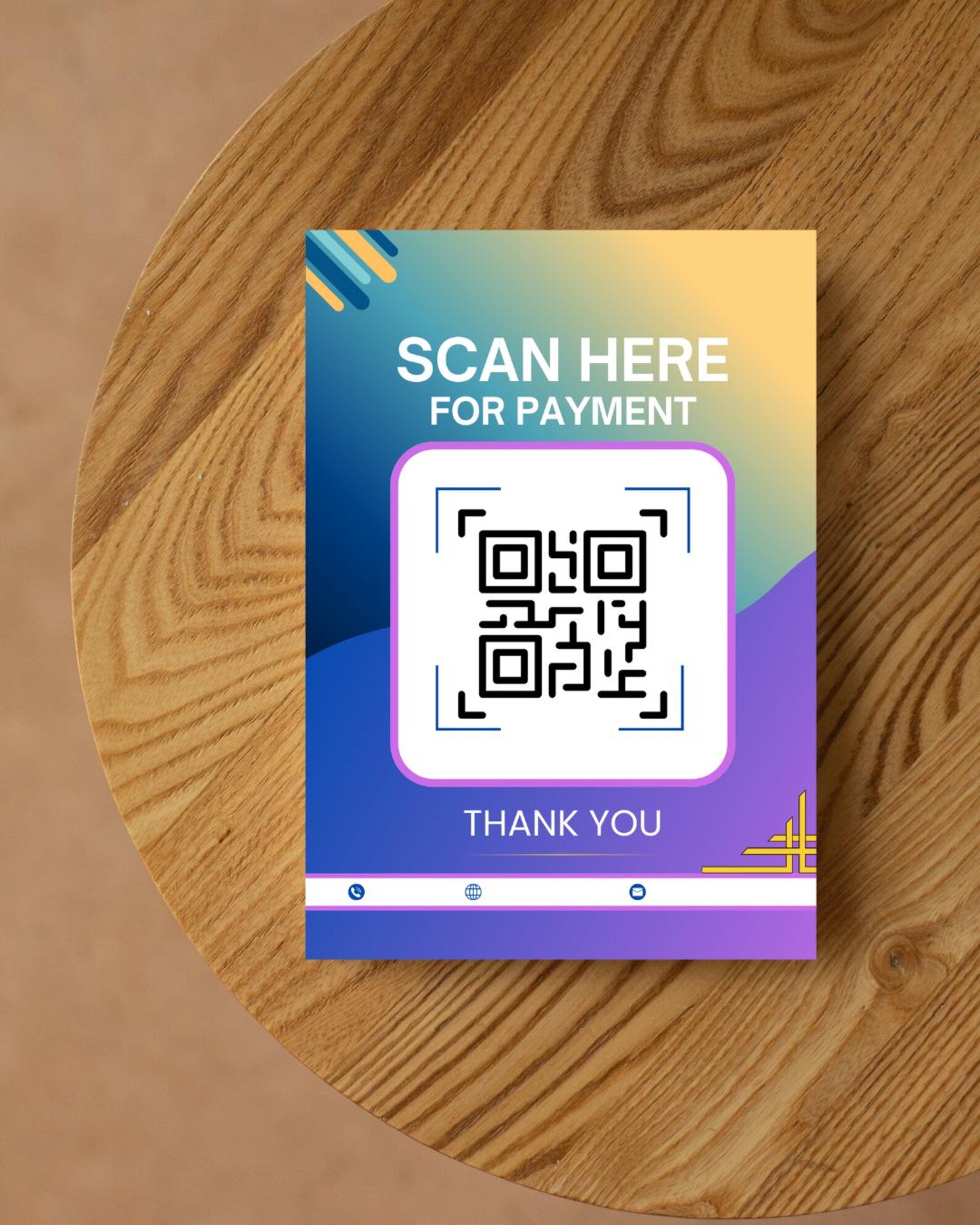 Editable Small Business QR Code Sign | Scan to Pay Printable Template ...